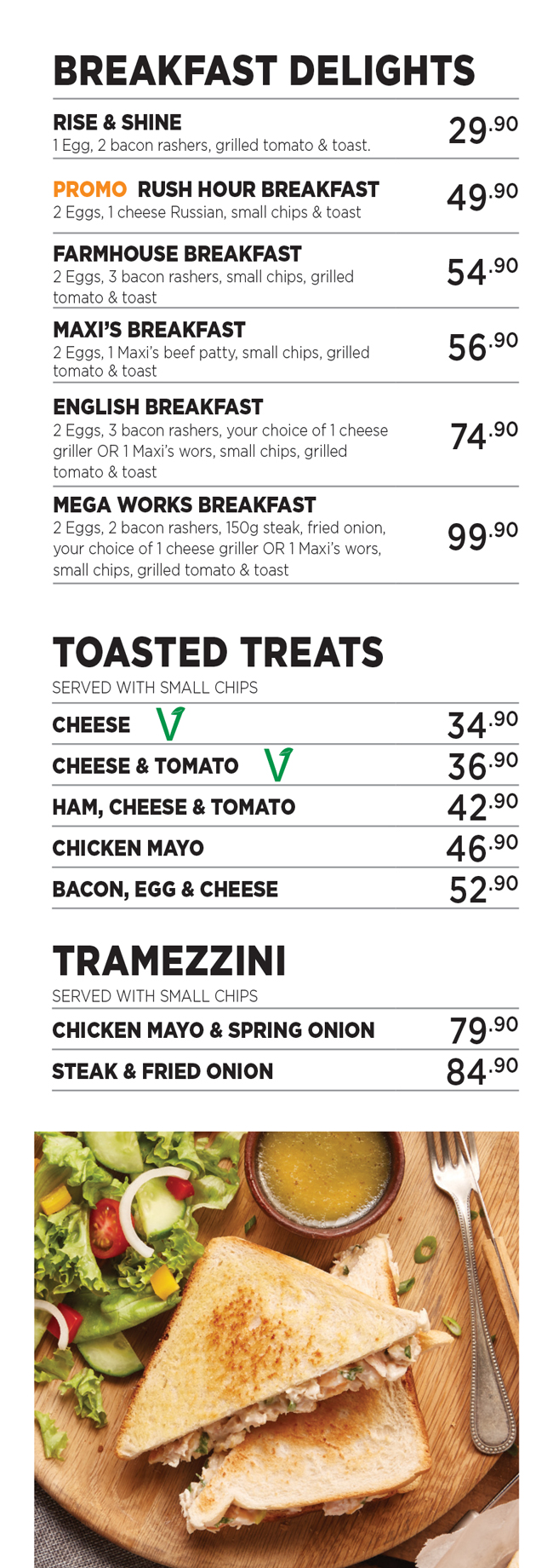 All Day Breakfast Menu - Maxi's Food South Africa