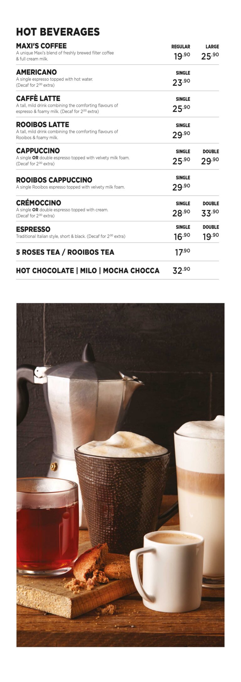 All Day Breakfast Menu - Maxi's Food South Africa