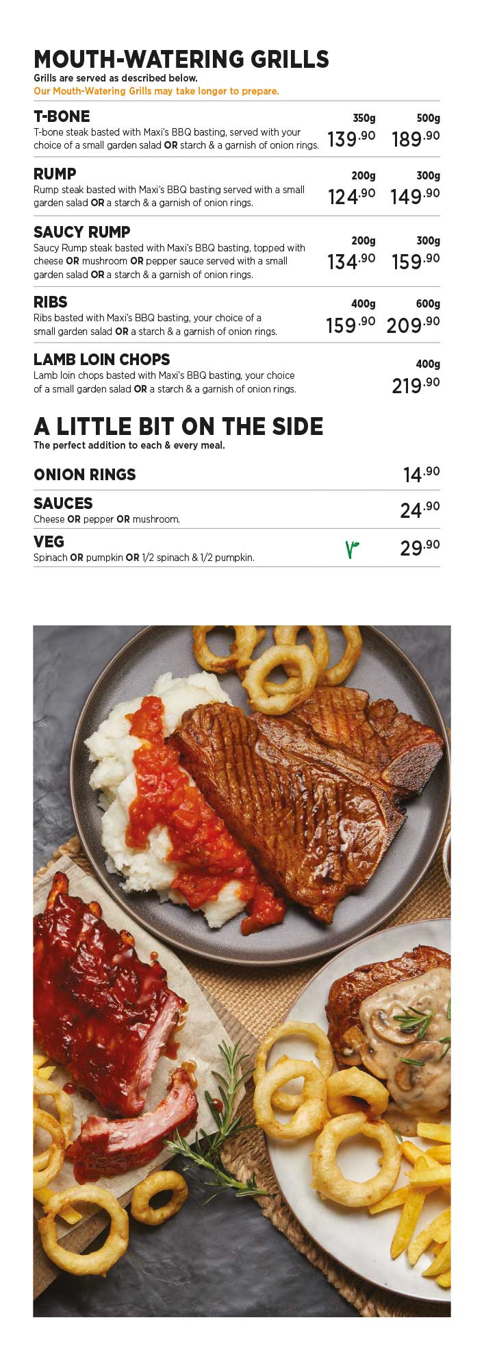 All Day Breakfast Menu - Maxi's Food South Africa