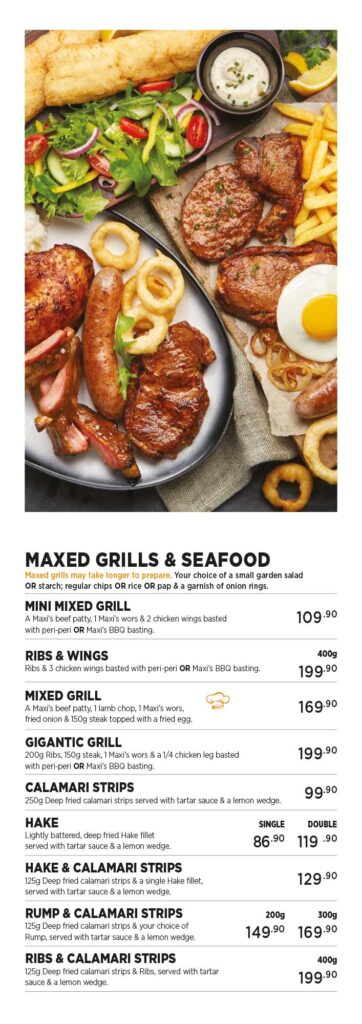 All Day Breakfast Menu - Maxi's Food South Africa