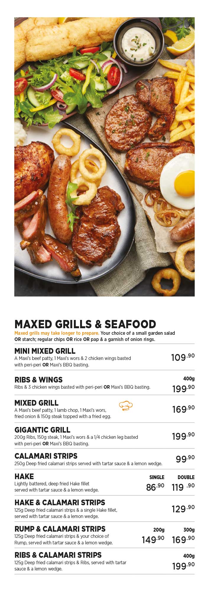 All Day Breakfast Menu - Maxi's Food South Africa