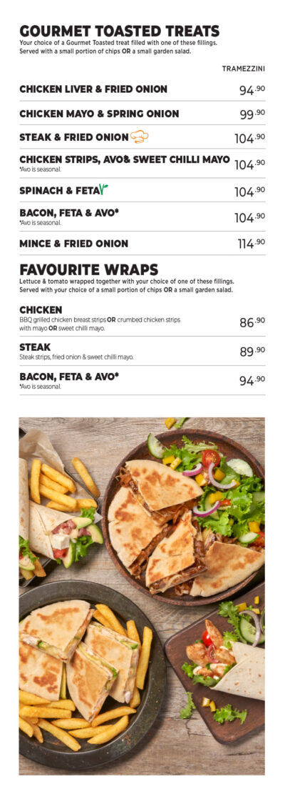 Maxi's Food South Africa - Main Menu